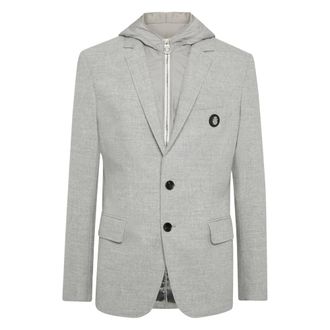 Billionaire Boys Club Homme, Vestes, Gris, Taille: 5XL Travel Hood Blazer