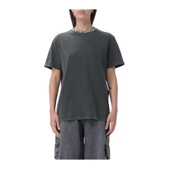 Golden Goose Femme, Tops, Noir, Taille: 38 FR T-shirt orn&eacute; de cristaux Charbon