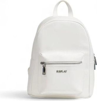 Replay Femme, Sacs, Blanc, Taille: ONE Size Sac &agrave; dos en poly&eacute;thyl&egrave;ne avec doublure en polyester