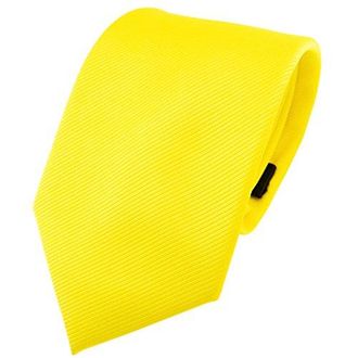 TigerTie Designer cravate en jaune jaune vif jaune fluo unicolor Rips