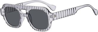 Generic Lunettes De Soleil À Monture Carrée Tendance For Hommes Et Femmes, Idéales For La Conduite En Plein Air, Les Vacances Ou Les Fêtes(Gray)