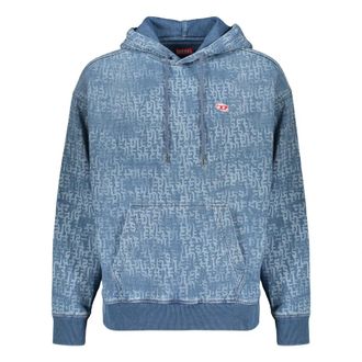 Diesel D-Um-Rib Track Denim Hoodie - - Sweatshirts & Hoodies - Herren - Blau - XL