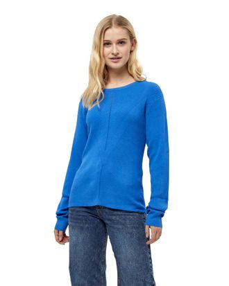 Desires Damen Kissi Graphic Strickbluse Blau Xl