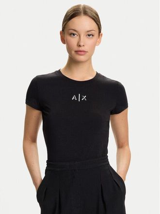 A|X Armani Exchange T-Shirt XW001382 AF16294 UC001 Schwarz Slim Fit