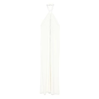 Taller Marmo Wei&szlig;es Maxikleid mit Halterneck und Verzierung - - Dresses - Damen - Wei&szlig; - XS
