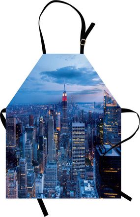 Abakuhaus New York Kochschürze, Sonnenuntergang in NYC Foto, Höhenverstellbar Maschienenwaschbar Kein verblassen, Blau