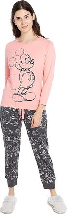 Disney Damen Mickey Hand Drawn Pyjamaset, Multi, S EU