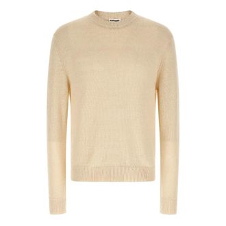 Jil Sander Seidenmischung Rundhals-Pullover - - Knitwear - Herren - Beige - L