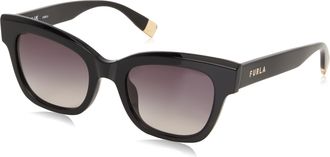 Furla Damen Sfu814 Sonnenbrille, Schwarz (Shiny Black), 52/21/140