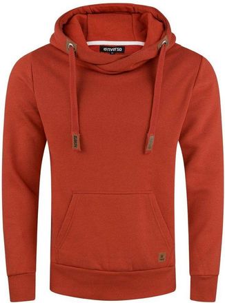 Riverso Kapuzenpullover Herren Hoodie RIVNiklas Regular Fit Longsleeve Sweatshirt mit Cross-Over-Kragen und K&auml;ngurutasche