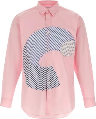 Comme Des Gar&ccedil;ons Homme, Chemises, Multicolore, Taille: XL Contrast-Panel Poplin Shirt