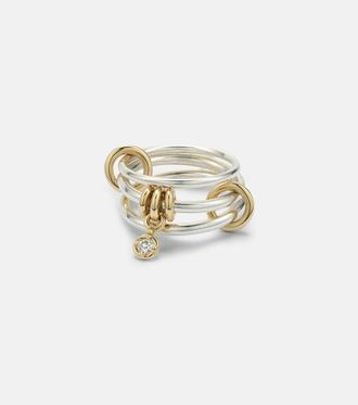 Spinelli Kilcollin Ring Piera aus Sterlingsilber mit 18kt Gelbgold und Diamant