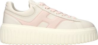 Hogan H Stripes Femmess Baskets Beige/Rose Cuir