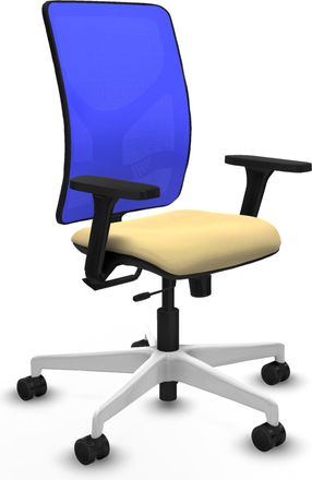 Piqueras y Crespo Atmungsaktiver B&uuml;rostuhl mit 3D-Armlehnen, h&ouml;henverstellbare Lendenwirbelst&uuml;tze, ausgestattet mit Syncro/Translack und Schneideschaum, mit Rollen von 