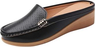 Generic Chaussures compens&eacute;es l&eacute;g&egrave;res &agrave; enfiler pour femme - Couleur unie - Respirantes - Polyvalentes - &Eacute;l&eacute;gantes - Confortables - D&eacute;contract&eacute;es - Loisirs en