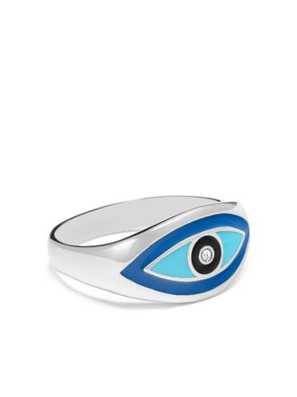 Nialaya bague Evil Eye - Argent