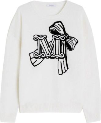 Max Mara Damen, Strickwaren, Wei&szlig;, SGr&ouml;&szlig;e