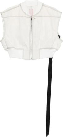 Rick Owens Femme, Vestes, Blanc, Taille: 42 FR Veste Courte &agrave; Col Baseball