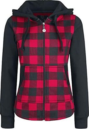 RED by EMP Femme Veste à Capuche Rouge Noir 3XL