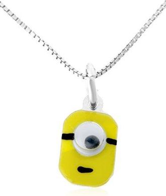 Orphelia SILVER Parure de Cordon et Pendentif Minion en Argent Sterling 925 millièmes, Argent Sterling