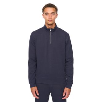 Duck and Cover Slellmoore Sweatshirt f&uuml;r Herren, mit kurzem Rei&szlig;verschluss (Marine)