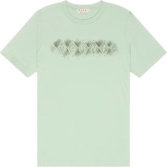 Marni t-shirt à logo imprimé - Vert