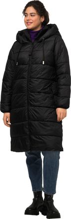 Ulla Popken Damen, große Größen, Steppmantel, lange Seitenreißverschlüsse, Stehkragen