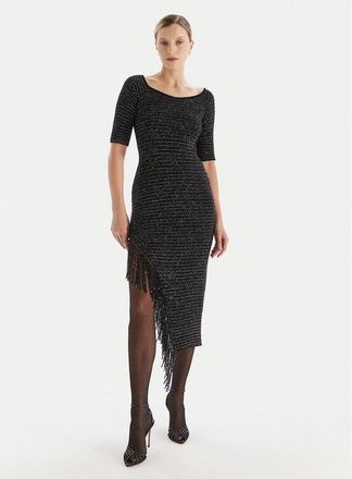 Simona Corsellini Coctailkleid A25CEABO5001 Schwarz Slim Fit