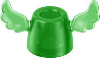 Koziol 5834543 HERMES Zahnb&uuml;rstenhalter, Thermoplastischer Kunststoff, transparent gr&uuml;n, 3.9 x 8.1 x 4.3 cm