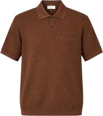 Universal Works Homme, Tops, Brun, Taille: S S/S Knit Polo
