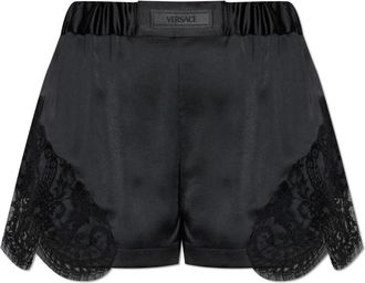 Versace Femme, Shorts, Noir, Taille: 40 FR Shorts avec Inserts en Dentelle