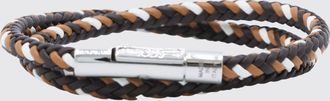 Tod's Bracelet en cuir de veau tress&eacute; avec fermoir magn&eacute;tique