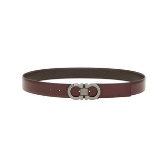 Ferragamo Homme, Accessoires, Brun, Taille: 115 CM Ceinture Gancini R&eacute;versible
