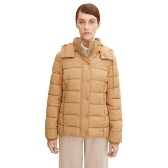 Tom Tailor Damen Winterjacke mit Kapuze 1032480, 27841 - Soft Light Camel, M