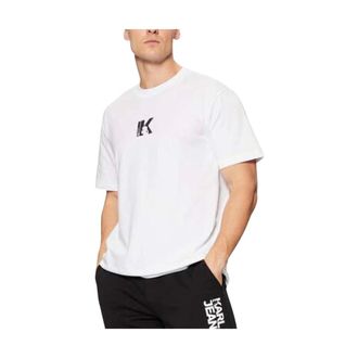 Karl Lagerfeld Homme, Tops, Blanc, Taille: S Regular Short Sleeve K Logo Tee
