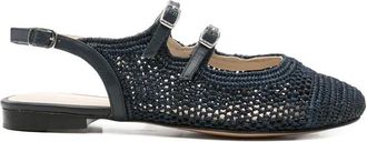 Carel Femme, Chaussures, Bleu, Taille: 38 EU Ballerine Slingback Tress&eacute;e &agrave; Boucle