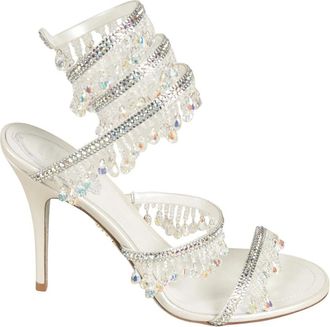 Rene Caovilla Femme, Chaussures, Blanc, Taille: 38 1/2 EU Ren&eacute; Caovilla Sandales White