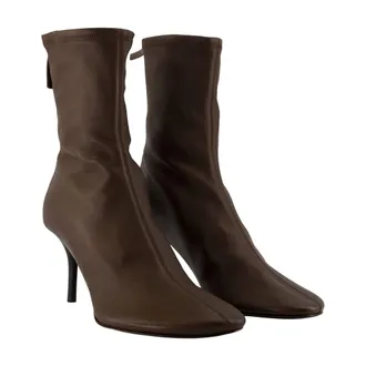 Acne Studios Womens Lambskin Boot Brown Heels