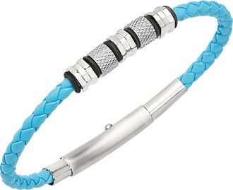 Breil Juwel Sammlung WANDERLUST, ARMB&Auml;NDER aus HERREN in LEATHER AND STEEL Farbe TURQUISE messen EINZIGARTIG - TJ3373