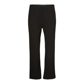 Masai Elastische Taille Straight-Leg Schwarze Hose - - Trousers - Damen - Schwarzk - M