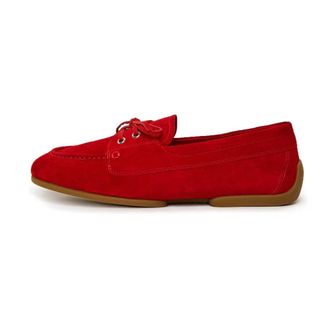 Cesare Gaspari Femme, Chaussures, Rouge, Taille: 37 EU Mocassins &agrave; Lacets en Daim