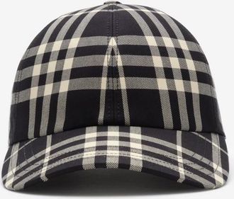 Burberry Casquette de baseball en coton Check, Size: M