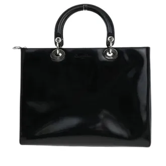 Dior Pre-owned Vintage Lady Dior Patent - Femme - Pre-owned - Noir - Taille: ONE Size