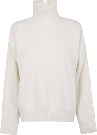 Jil Sander Femme, Pulls, Blanc, Taille: 40 FR Pull en Tricot &agrave; Col Montant