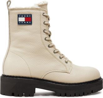 Tommy Jeans Schn&uuml;rschuhe Tommy Jeans Tjw Urban Boot Tumbled EN0EN02317 Beige
