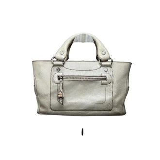 Celine Sac &agrave; main vintage en cuir doccasion - Femme - Pre-owned - Blanc - Taille: ONE Size