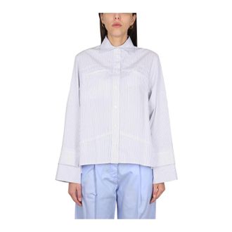 JEJIA Damen, Blusen & Hemden, Blau, SGr&ouml;&szlig;e