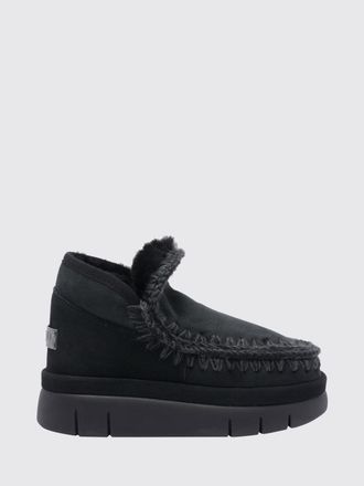 Mou Bottines Bounce bicolores en daim avec doublure en laine