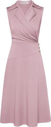 Grace Karin Robes de Fête pour Mariages Robes de Soirée Élégantes pour Femmes Robes de Soirée Plissées Élégantes pour Cocktails Rose XXL