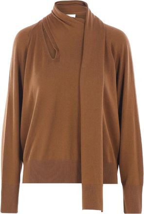 Zanone pull à encolure asymétrique - Marron